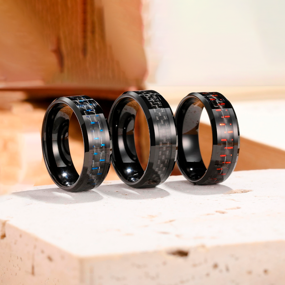 Anillo Carbon Fiber BLACK/RED | Ebrand Perú
